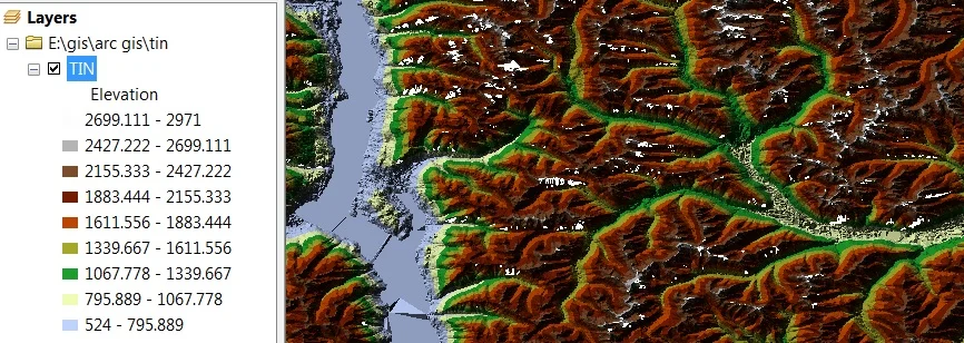 Triangulated Irregular Network (TIN) - Create TIN in using ArcScene