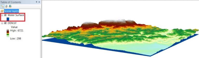 Flood Model - 3D Flood Animation in ArcGIS - GISRSStudy