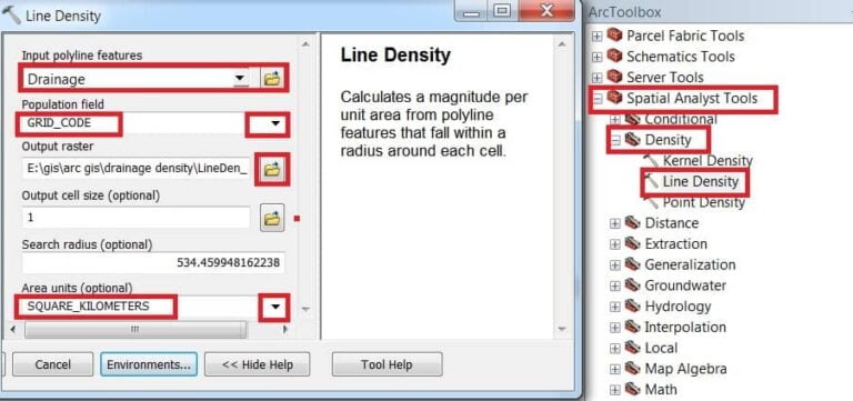How to Calculate Drainage Density in ArcGIS - Drainage Density Formula