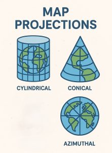 What Are Map Projections? - Types of Map Projection - GISRSStudy