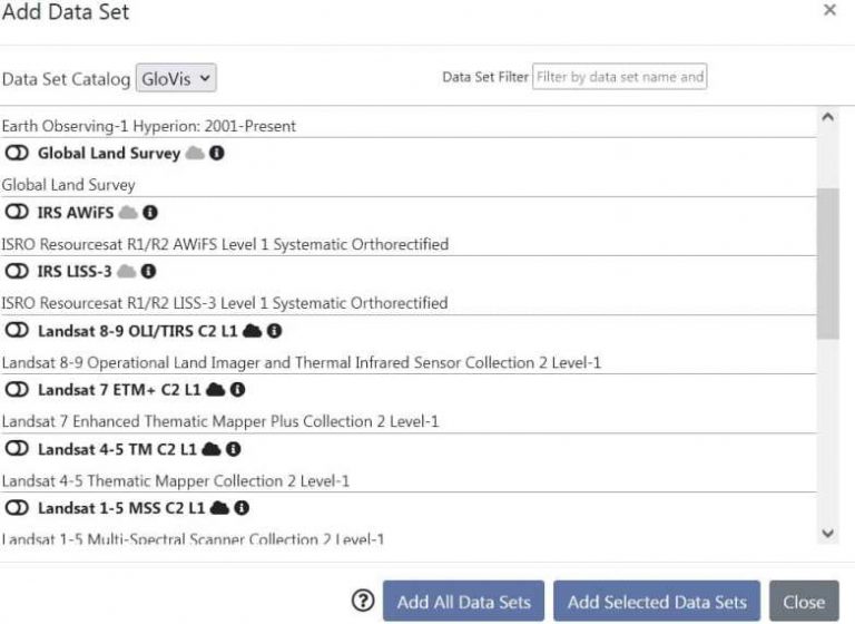 USGS GloVis: Download Remote Sensing Data - GISRSStudy