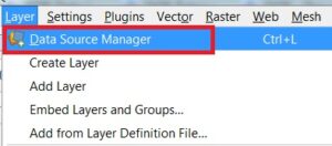 QGIS Data Source Manager Toolbar - GISRSStudy